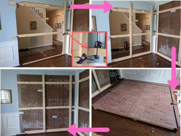 How to build a temporary wall to divide a room for a private office or ...